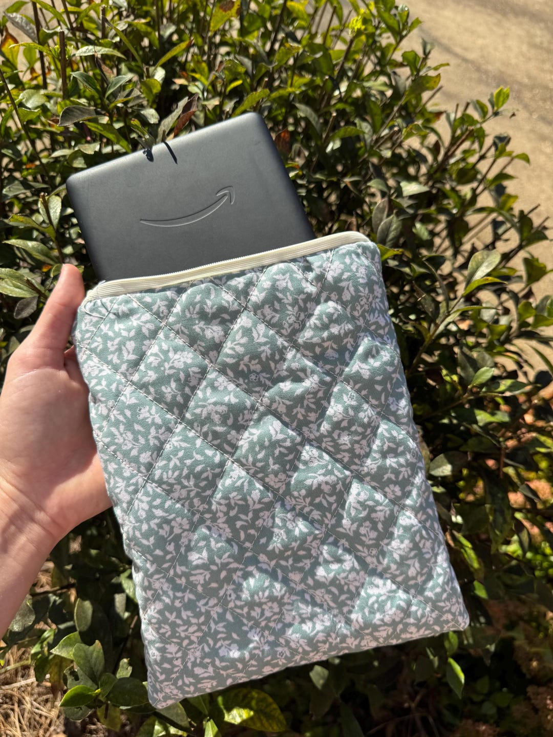 Handmade Quilted Lined Kindle Case With Metal Zipper - Etsy