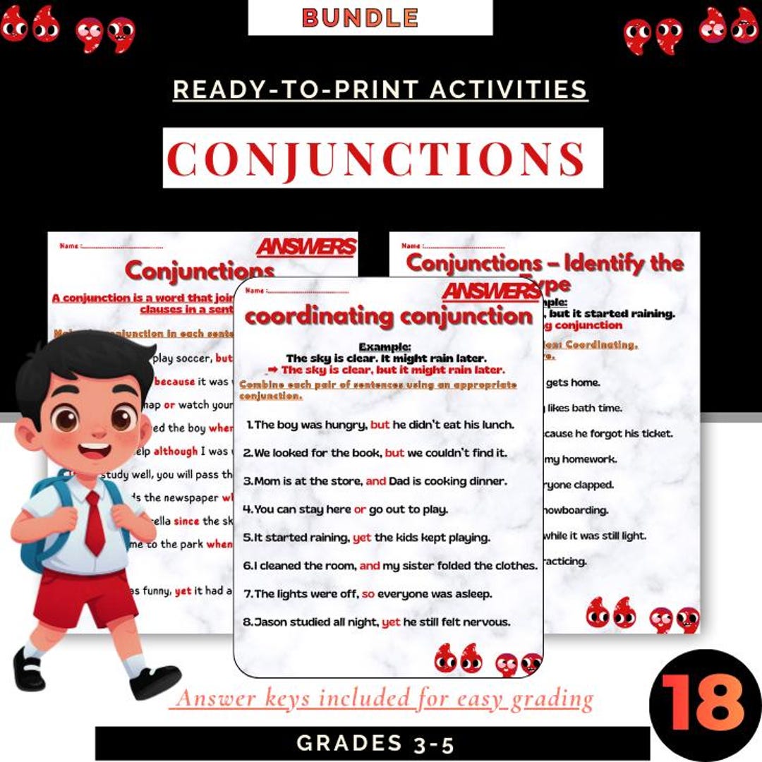 Conjunctions & Compound Sentences Workbook - Grades 3-6 Writing ...