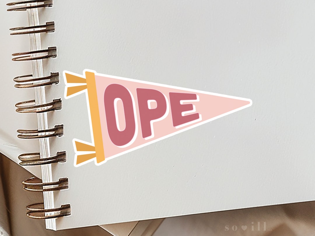 OPE Pennant | Vinyl Sticker - Etsy