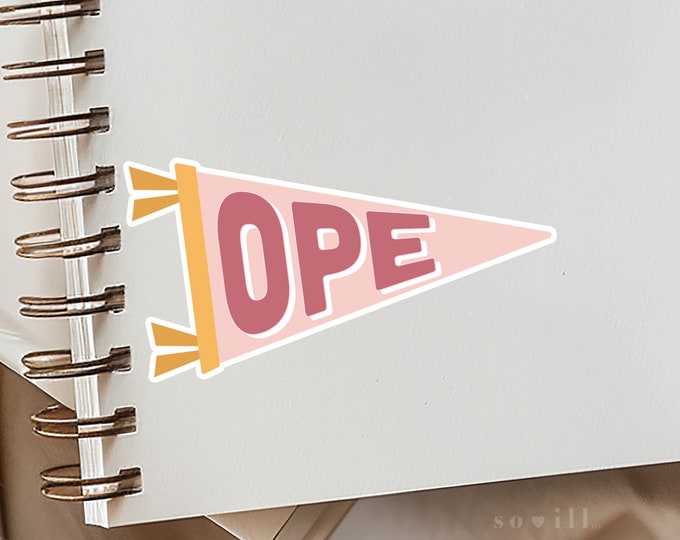 OPE Pennant | Vinyl Sticker - Etsy