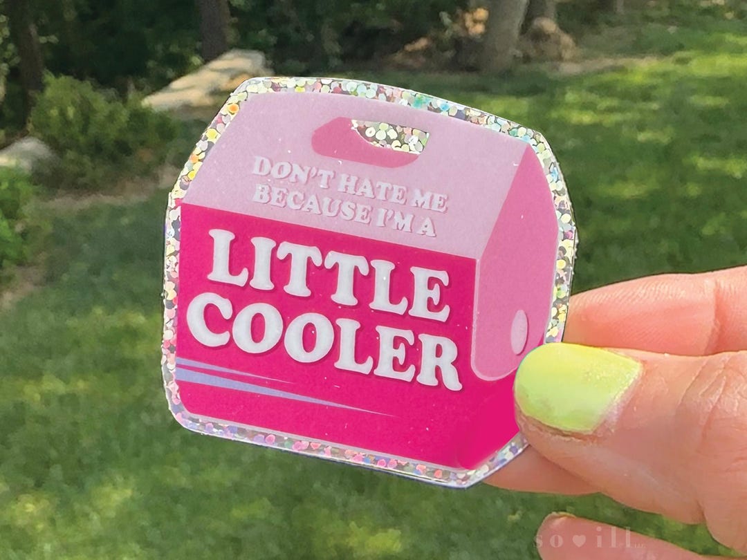 PINK GLITTER Little Cooler | Vinyl Sticker - Etsy