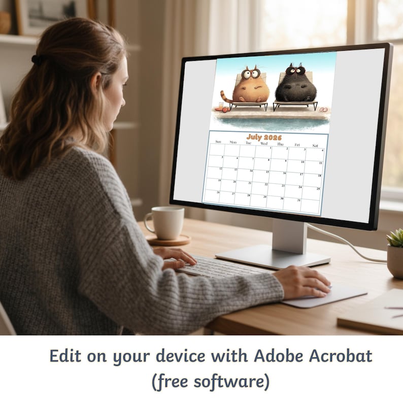 Funny Cats October 2026 Calendar, Monthly Planner, Editable & Printable ...