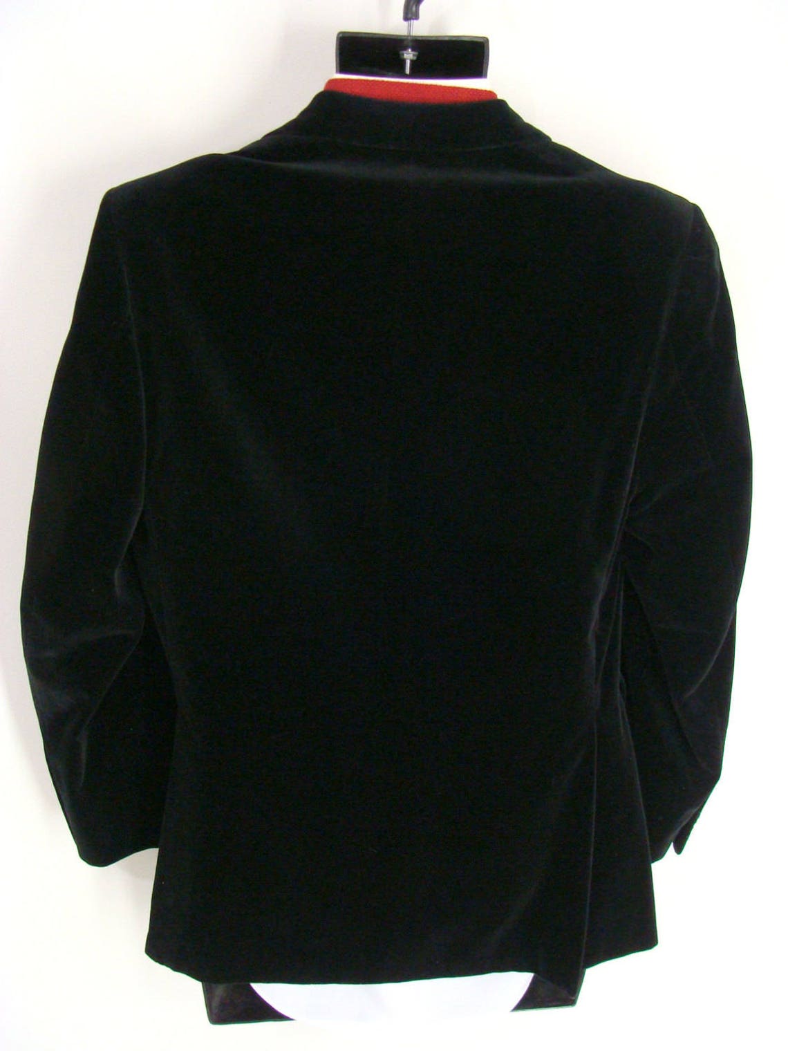 80s Mens Black Velvet Sportcoat Dinner Jacket With Silver Horse Buttons ...