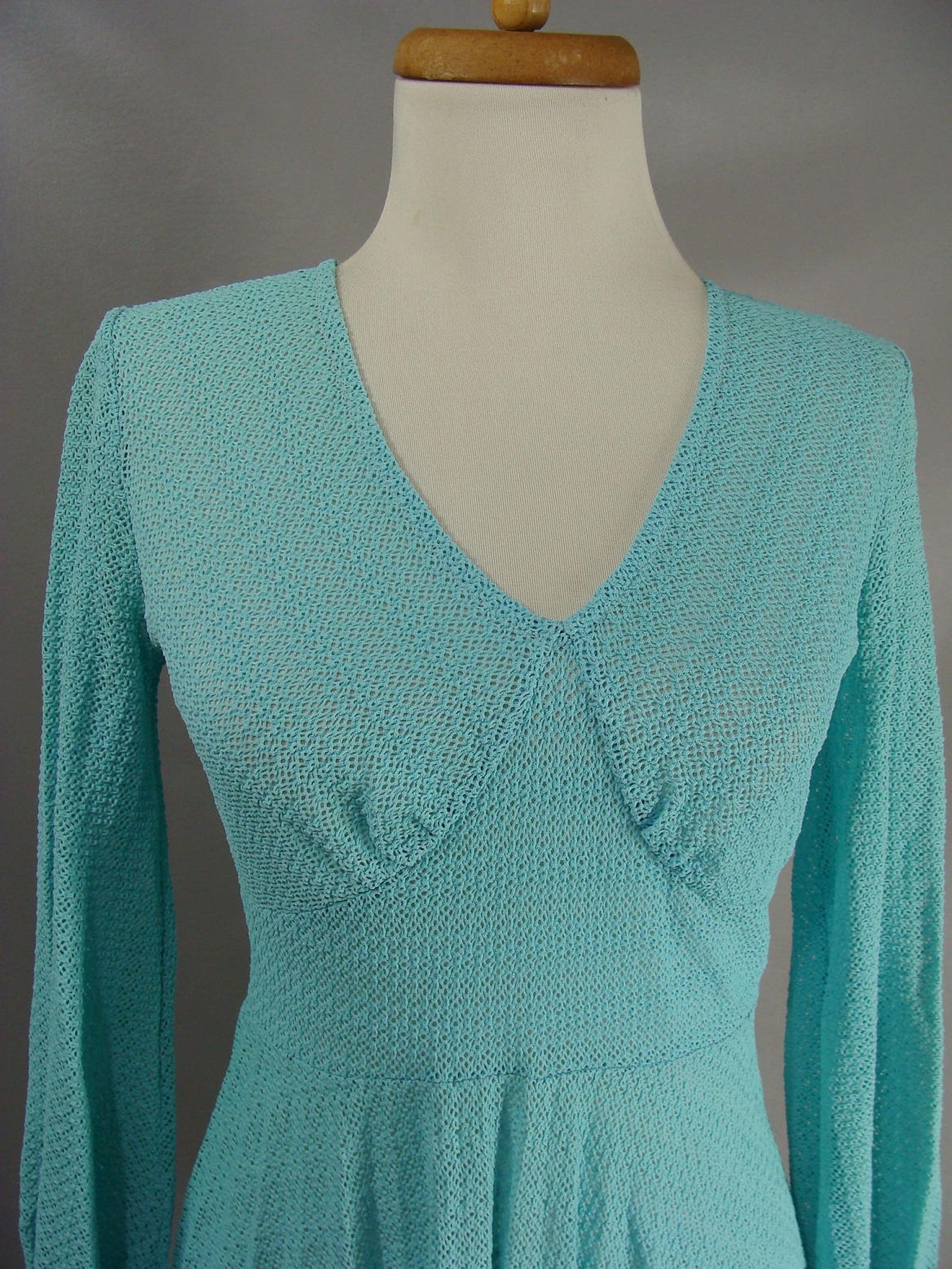 60s Short Blue Mesh Mini Pool Dress Beach Coverup. 70s Sands Hotel ...