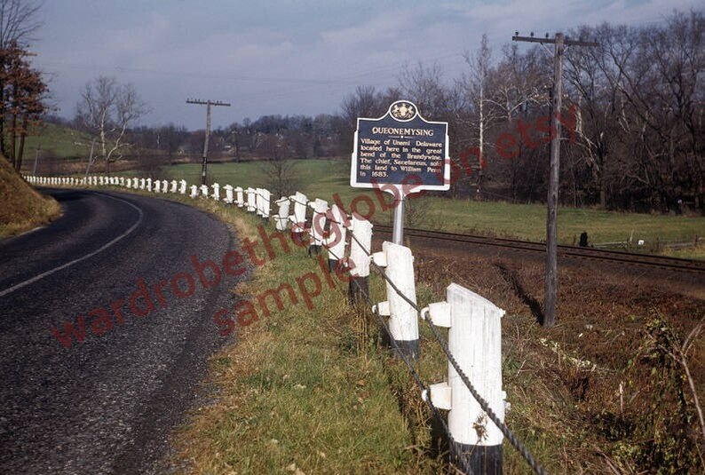 1942 Queonemysing Road Sign. Unami Delaware Indians, Brandywine. Chief ...