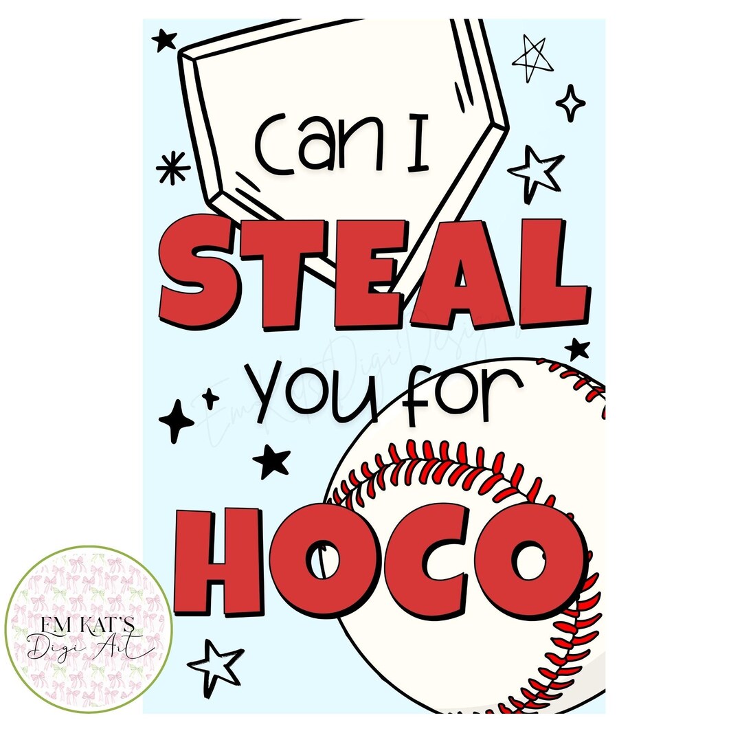 Baseball HOCO Proposal Poster: Printable Homecoming Sign (digital ...