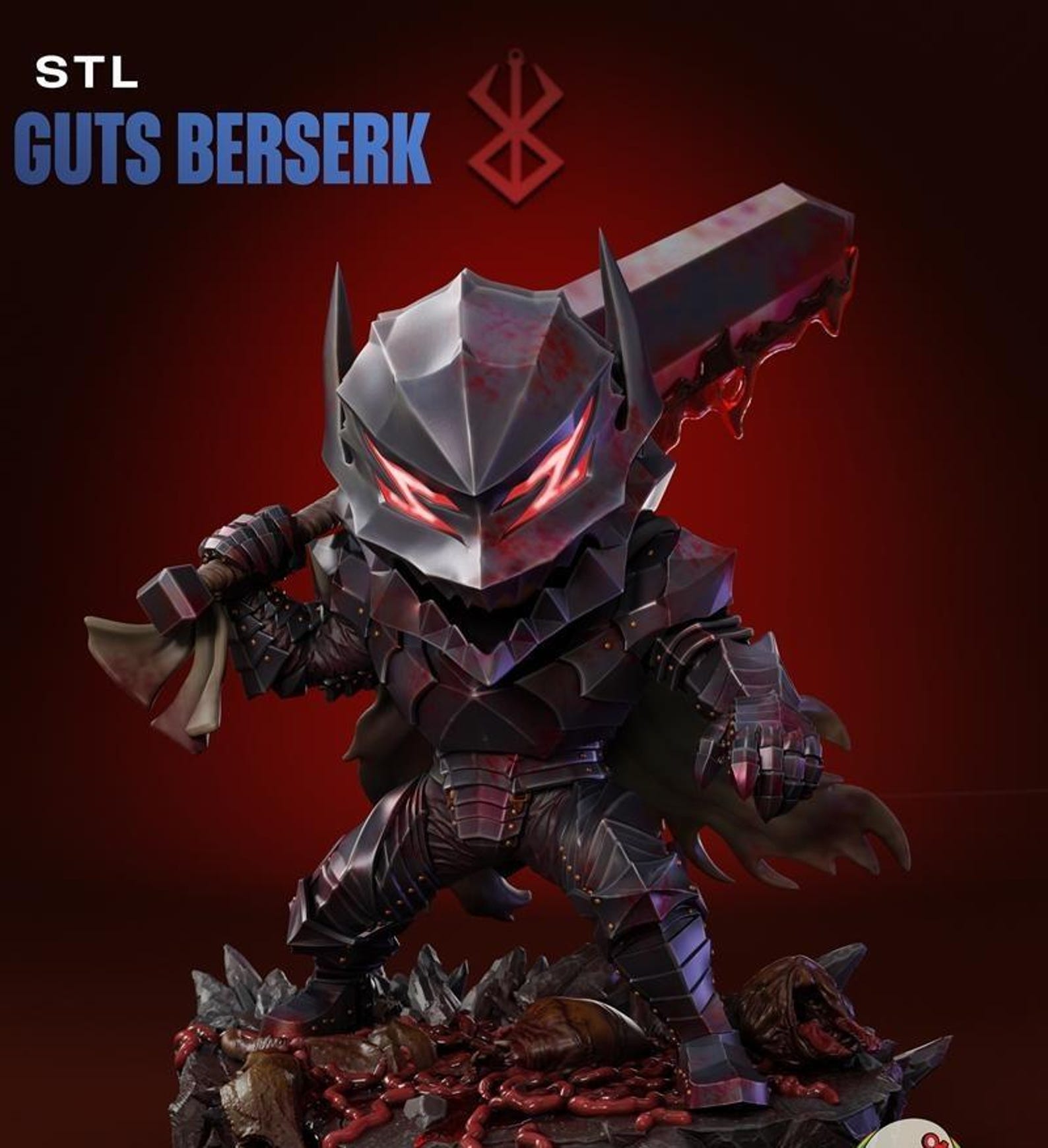 Guts Chibi Version | STL | Berserk | 3d Printing - Etsy