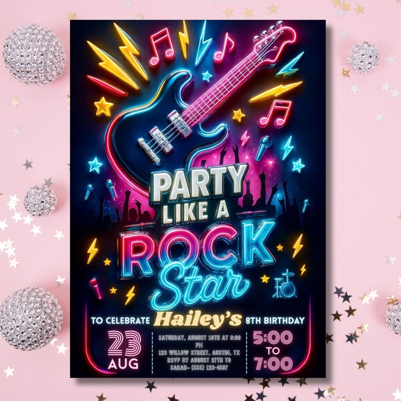 Rock Star Birthday - Etsy