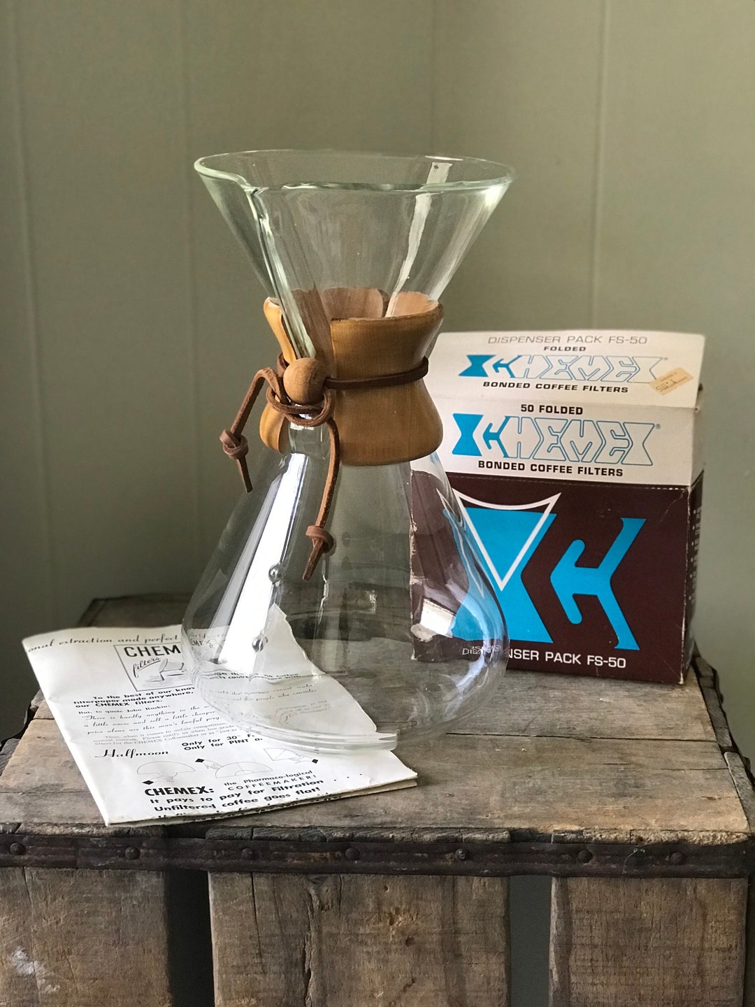 Vintage 1950s Original PYREX CHEMEX Pour Over Carafe, X-large the ...