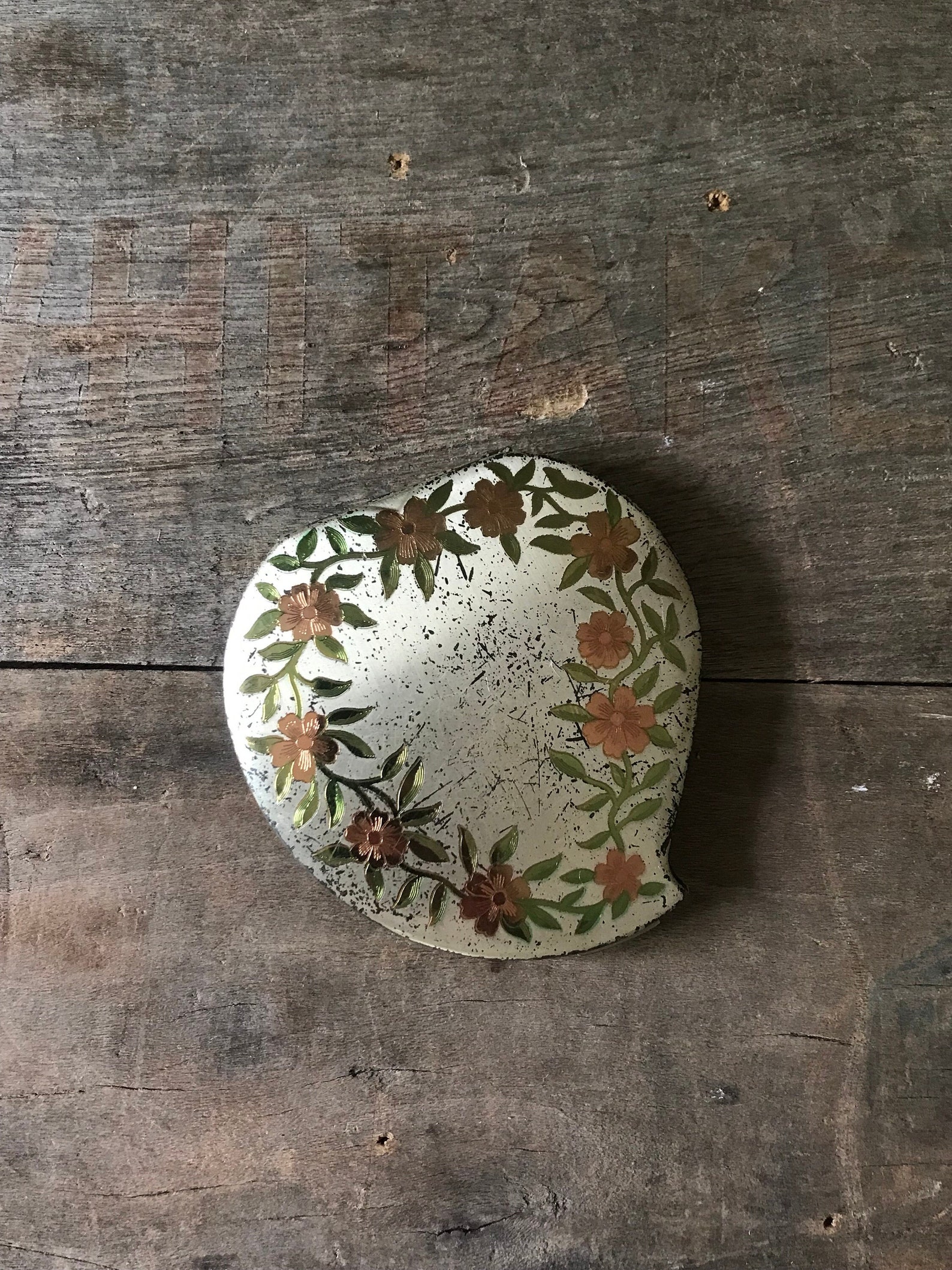 Vintage 1950's Elgin American Compact, Stylized Heart, Inlay Flowers - Etsy