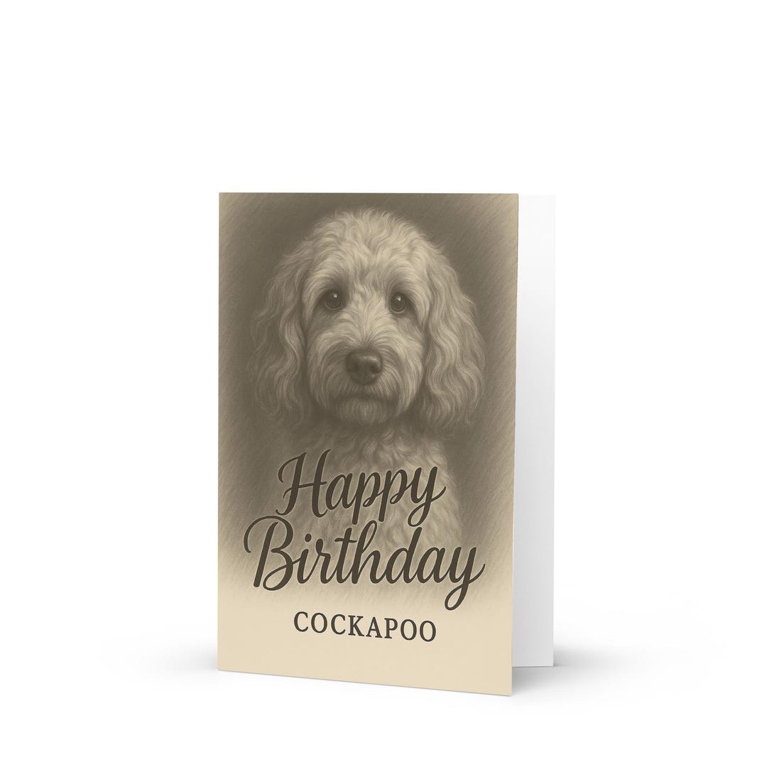 Happy Birthday Card – Cockapoo Greeting Card – Dog Lover Birthday Card ...