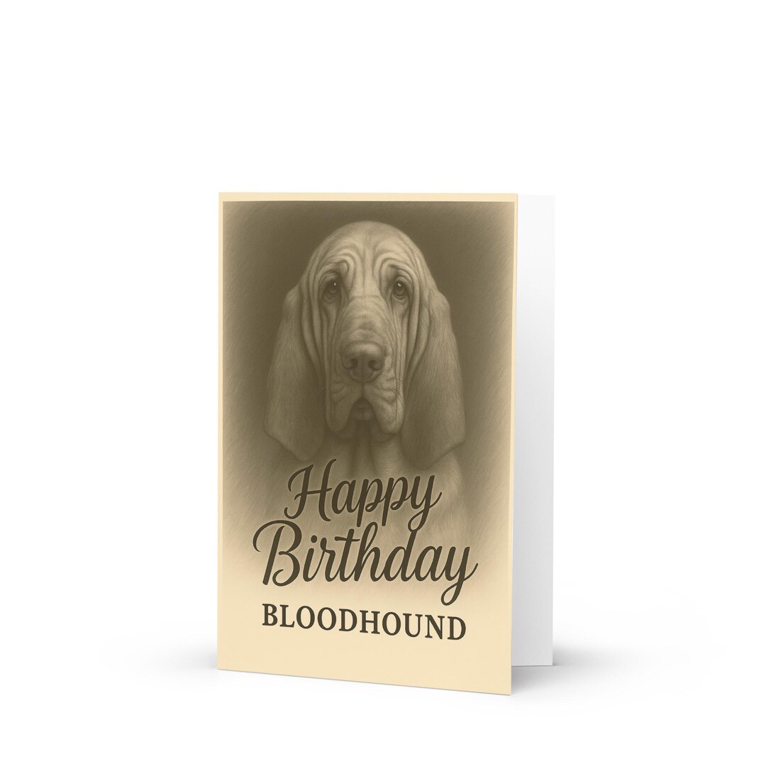 Happy Birthday Card – Bloodhound Greeting Card – Dog Lover Birthday ...