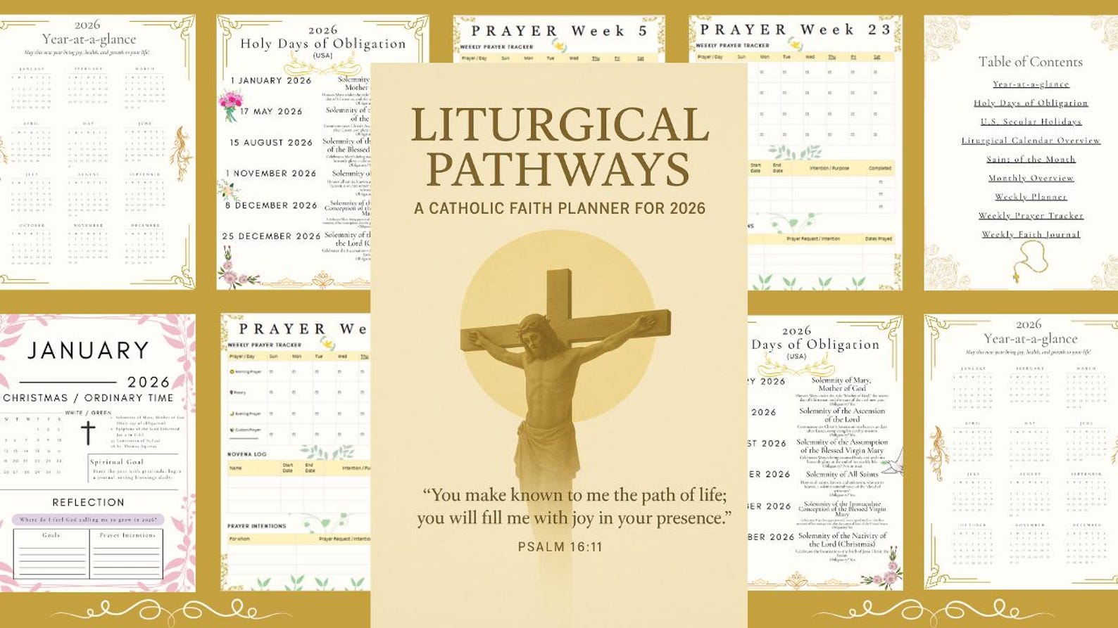 2026 Catholic Liturgical Planner (US) (digital Download) | Calendar ...