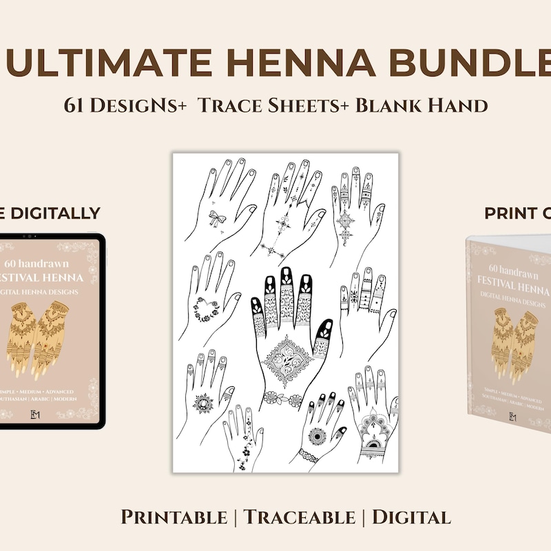 Printable Henna Designs - Etsy