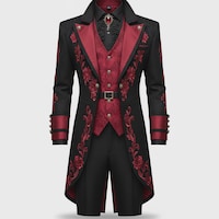 Steampunk Gothic Leather Coat, Victorian Vampire Hunter Cosplay - Etsy