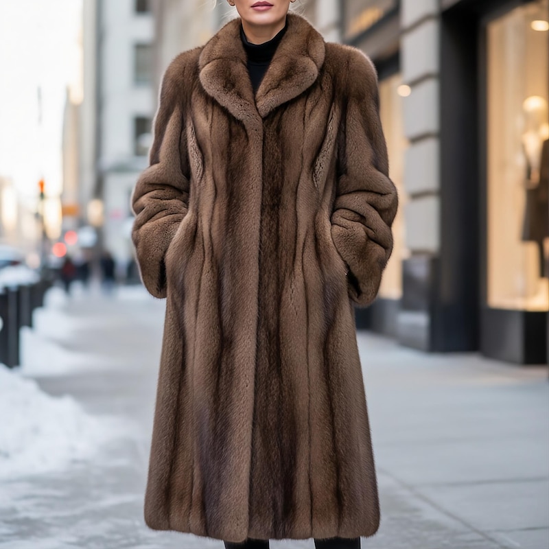 Long Mink Vintage Coat - Etsy