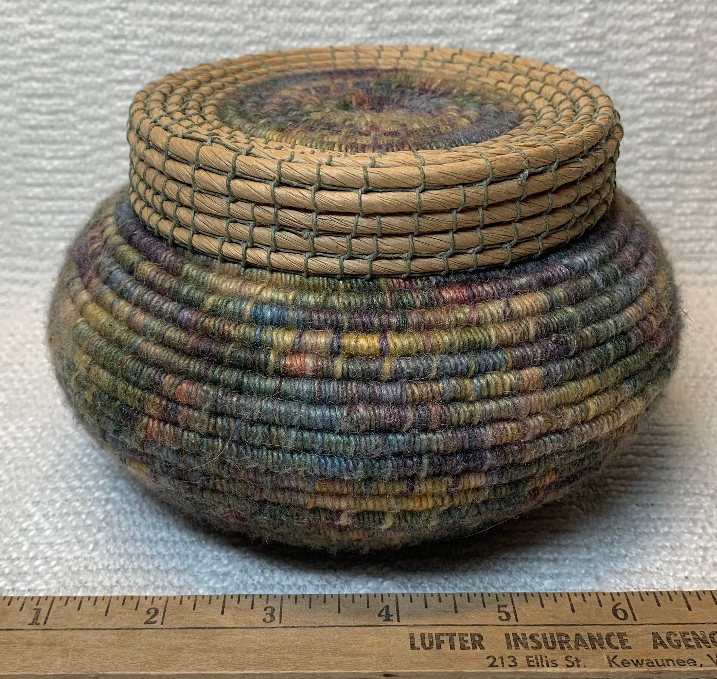 E1422 Closed Coiled Basket With Lid - Etsy