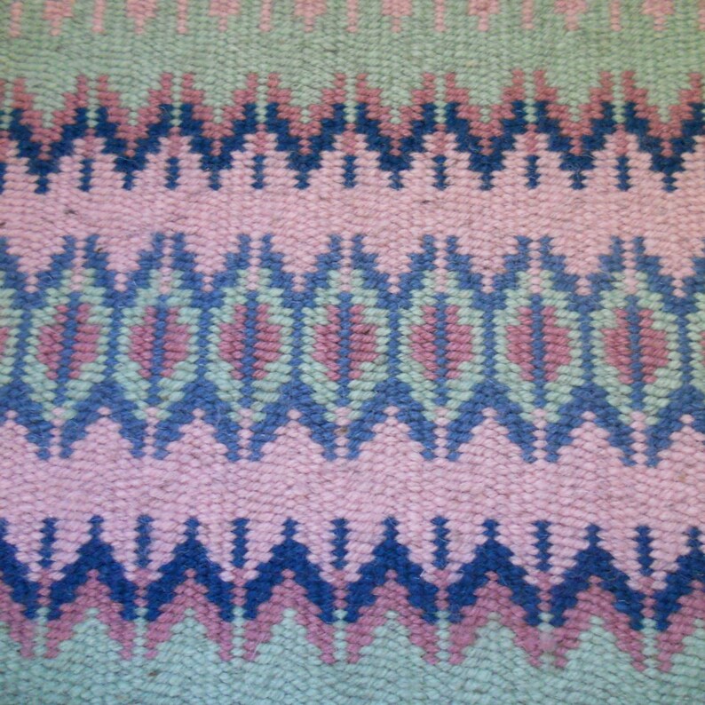 E635 Boundweave Rug, Lavender Stripe Floor or Wall Hanging, Zen ...