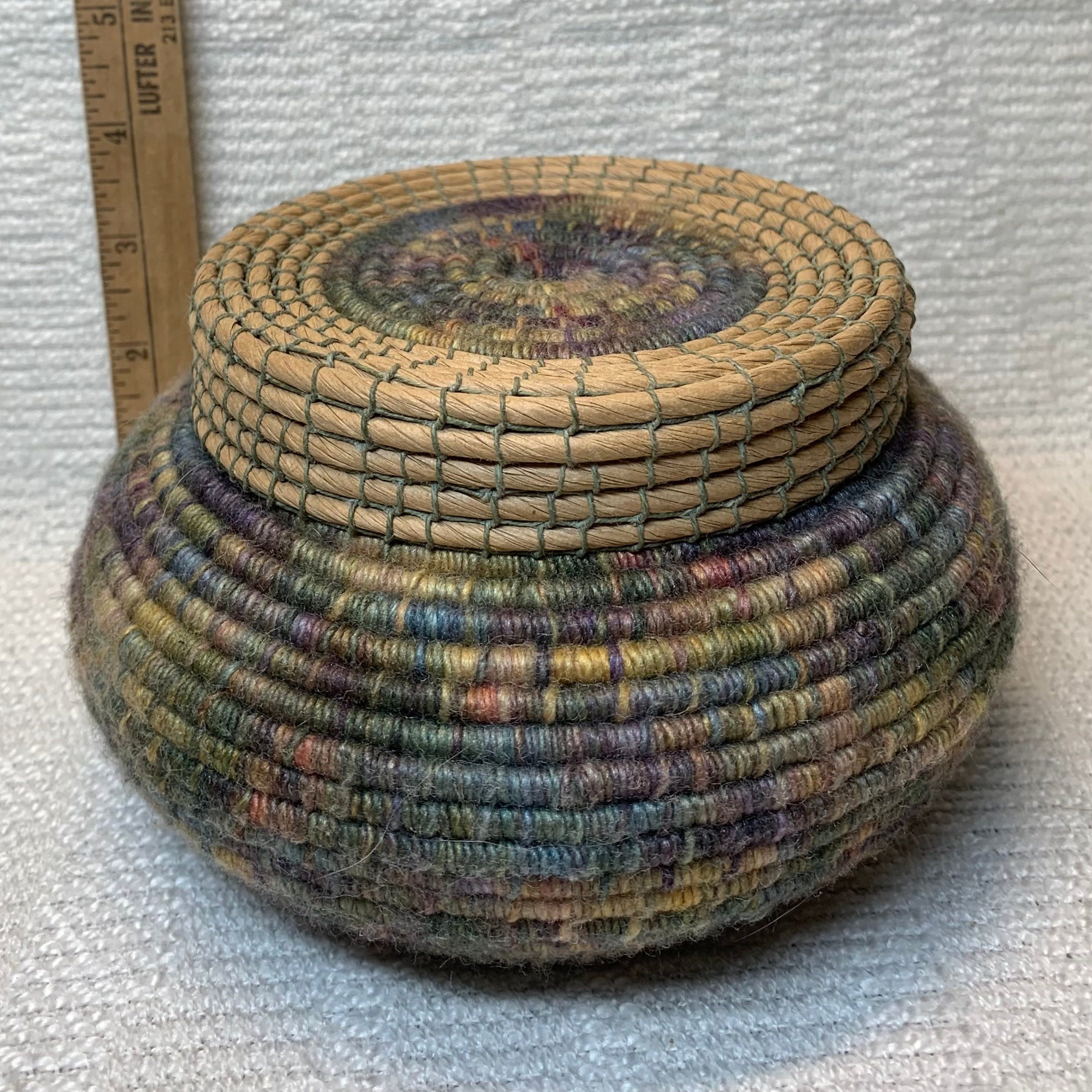 E1422 Closed Coiled Basket With Lid - Etsy