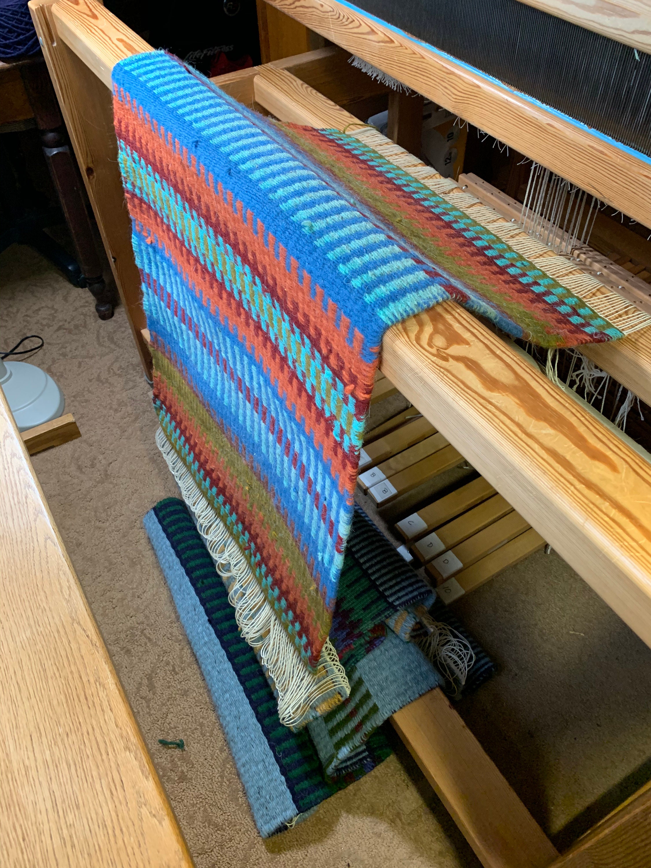 E1341 Boundweave Krokbragd 100% Wool Accent Floor Rug or Wall Hanging ...