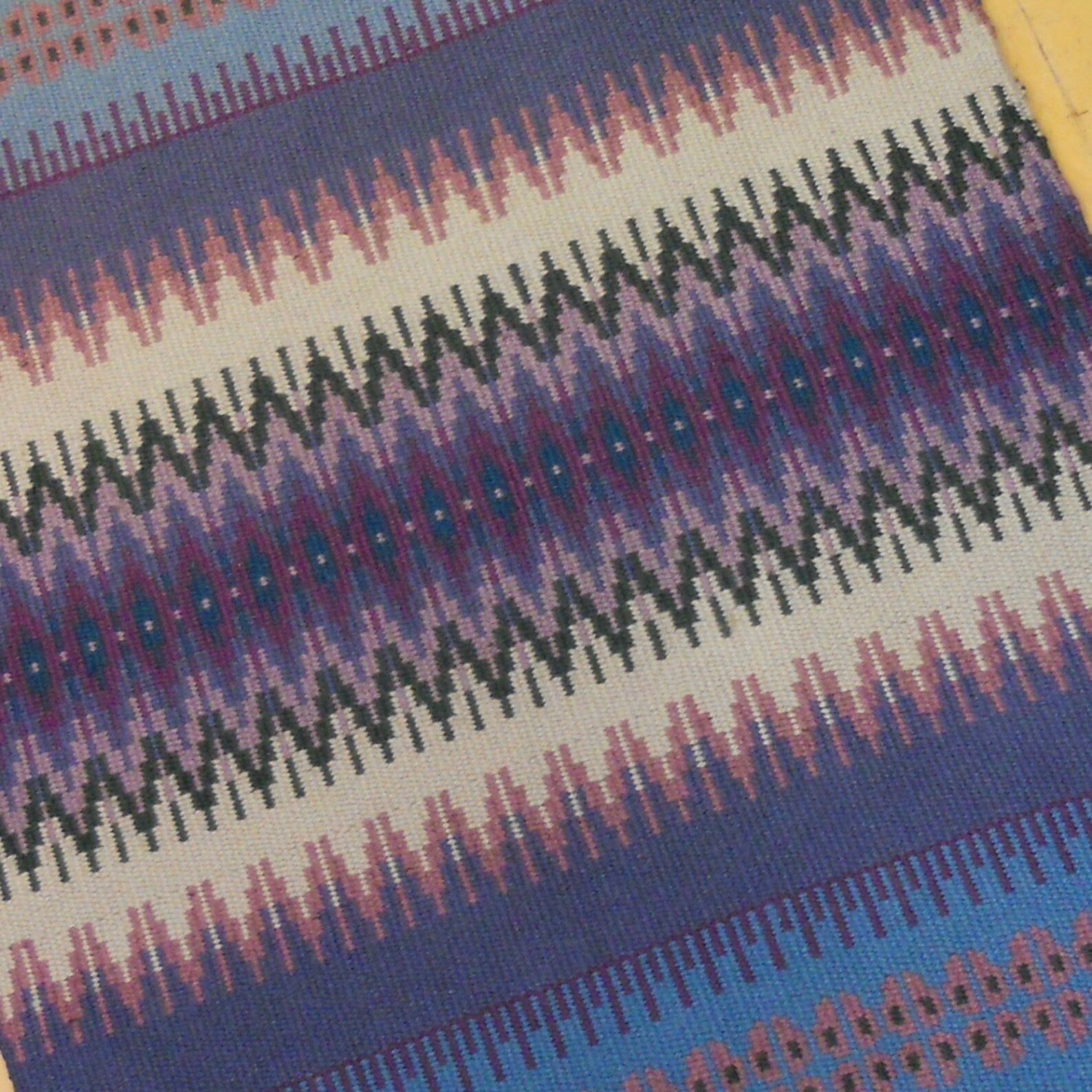 E634 Boundweave Rug, the Blues Floor or Wall Hanging, Zen Meditation ...