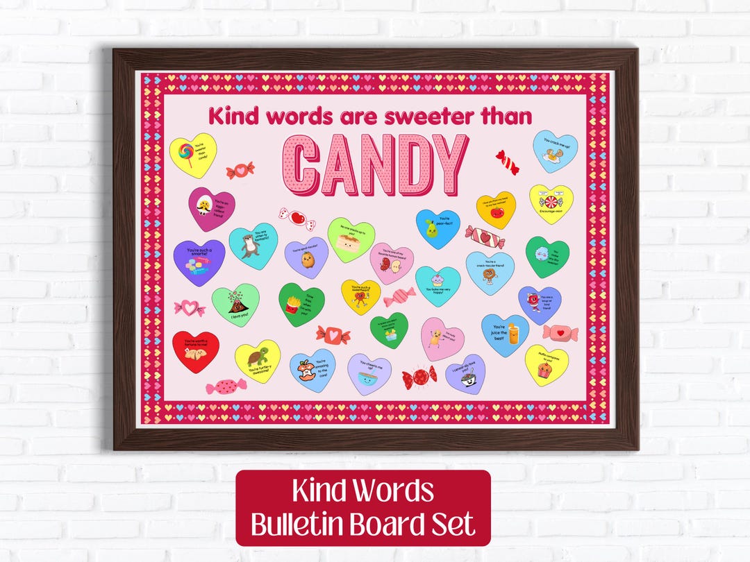 Valentine's Day Bulletin Board Set | Kindness Classroom Decor | Digital ...