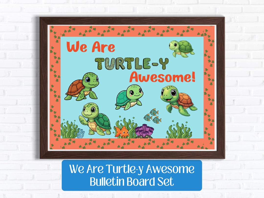 Turtle Bulletin Board | Ocean Theme Classroom Decor (digital Download ...