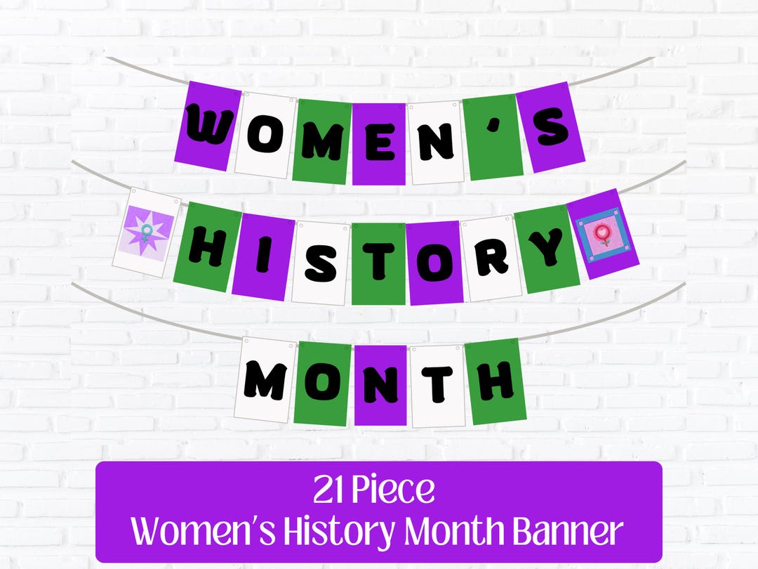 Women's History Month Banner | Printable Classroom Bunting | Digital ...