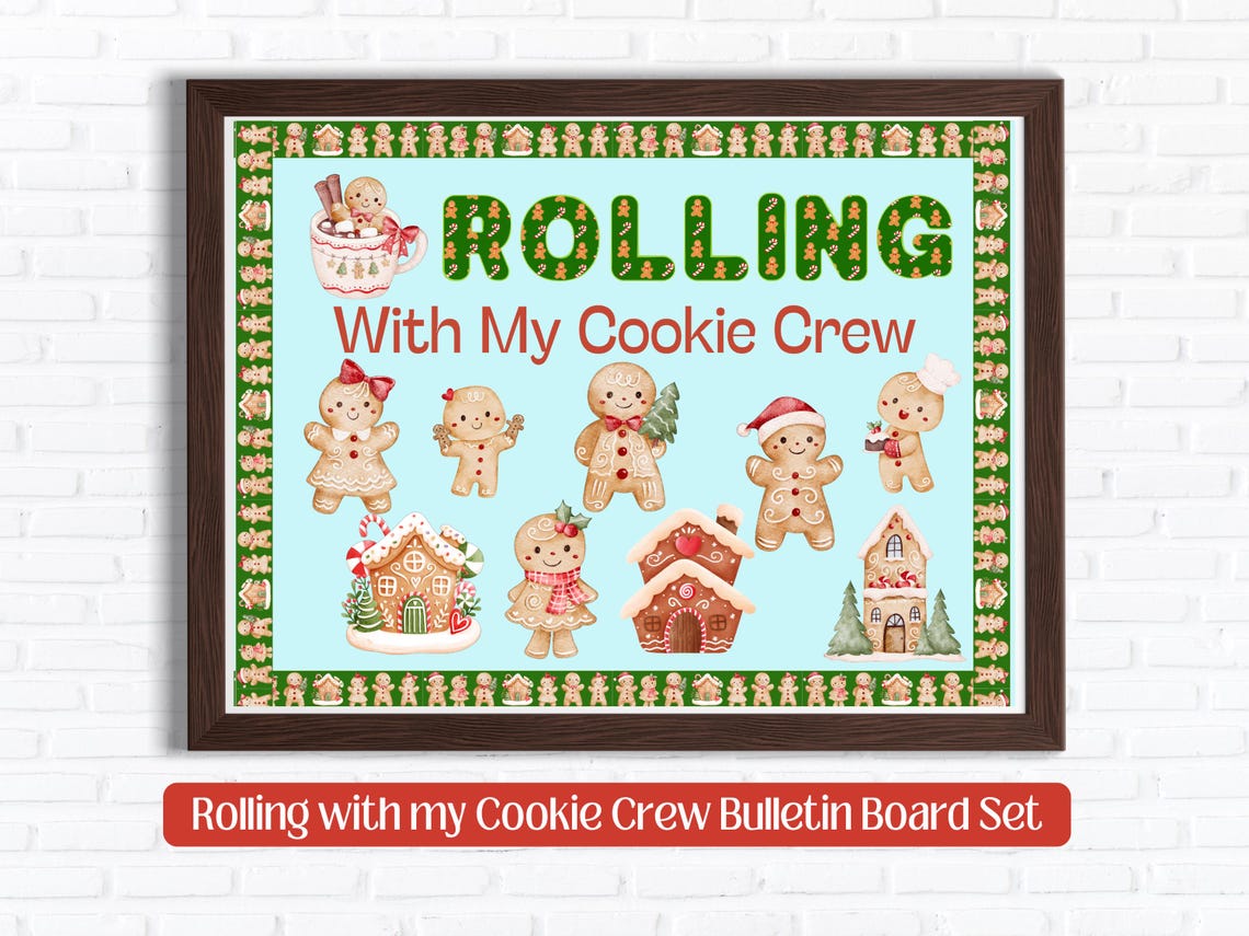 Gingerbread Bulletin Board Kit | Classroom Decor | Printable Holiday ...