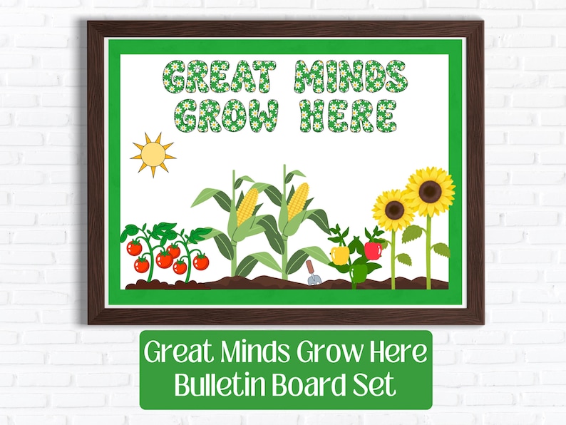 Vegetable Garden Bulletin Board Kit | Minds Grow Here (digital Download ...