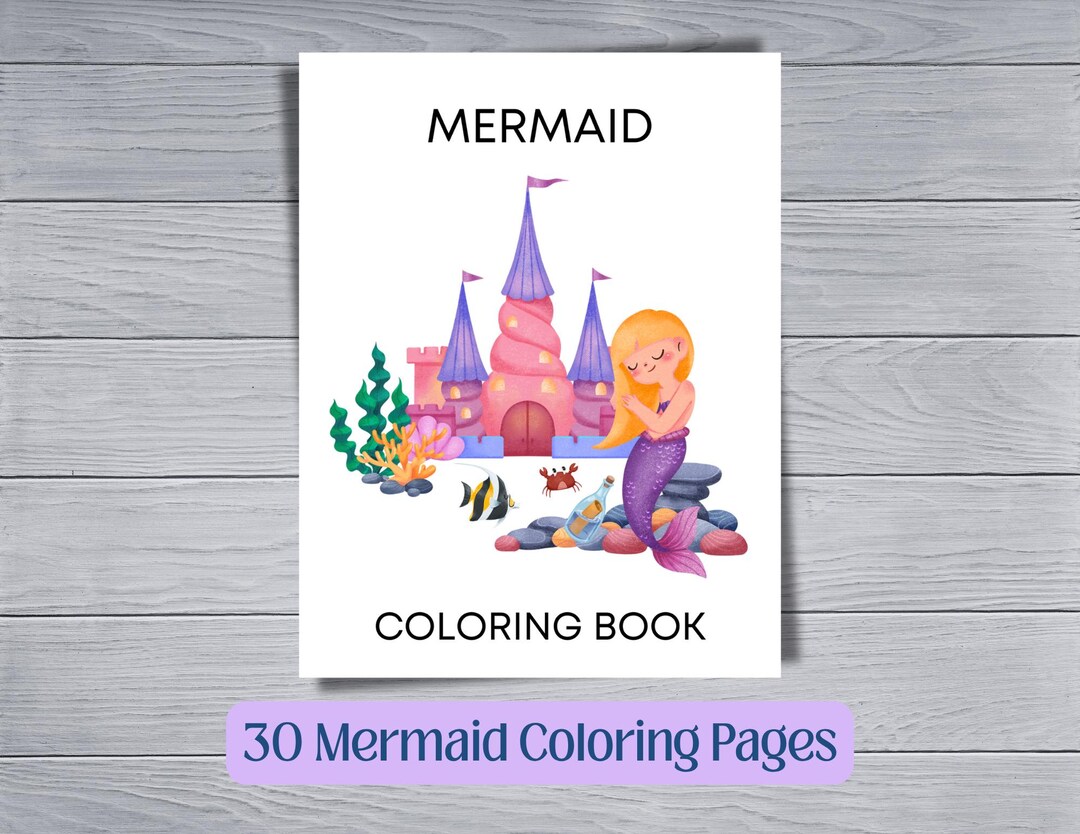 Mermaid Coloring Pages | Printable Bundle | Mermaids | Kids Activity ...