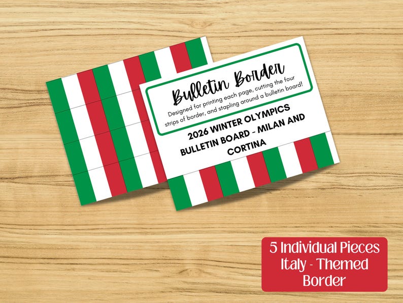 Milan & Cortina 2026 Bulletin Board Set | Italy Facts Classroom Decor ...