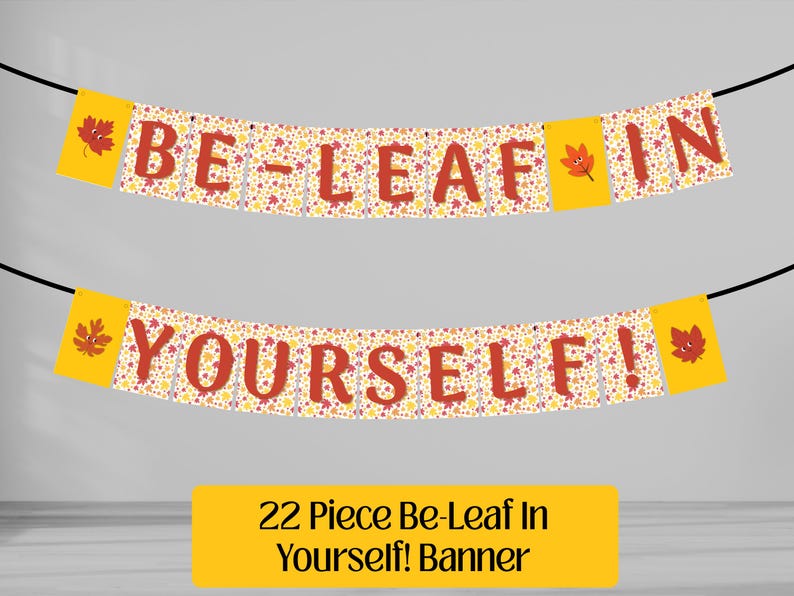 Be-leaf in Yourself! | Fall Leaves Bulletin Board Kit | Autumn ...
