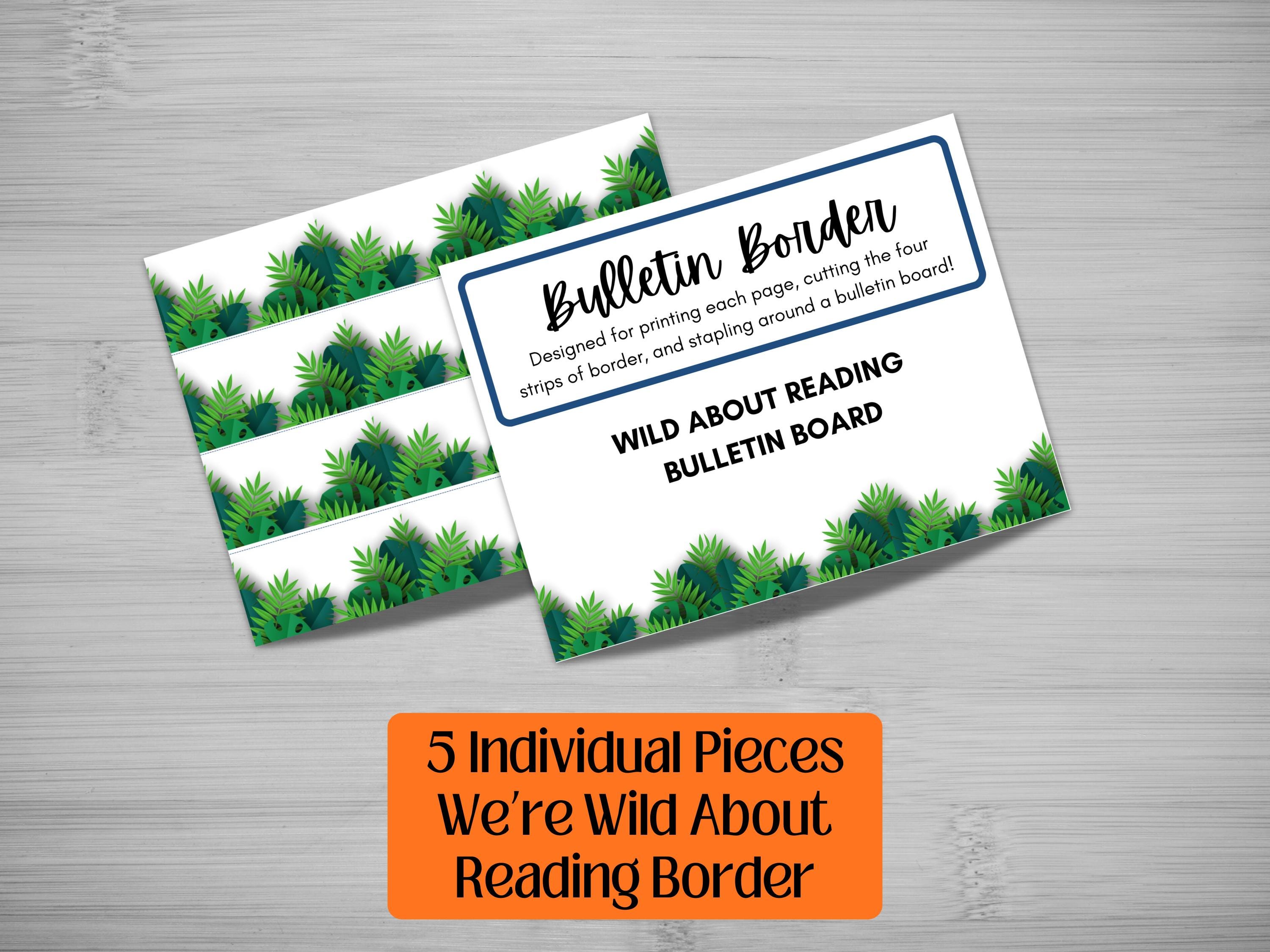 Wild About Reading Bulletin Board Set | Safari Jungle Classroom Decor ...