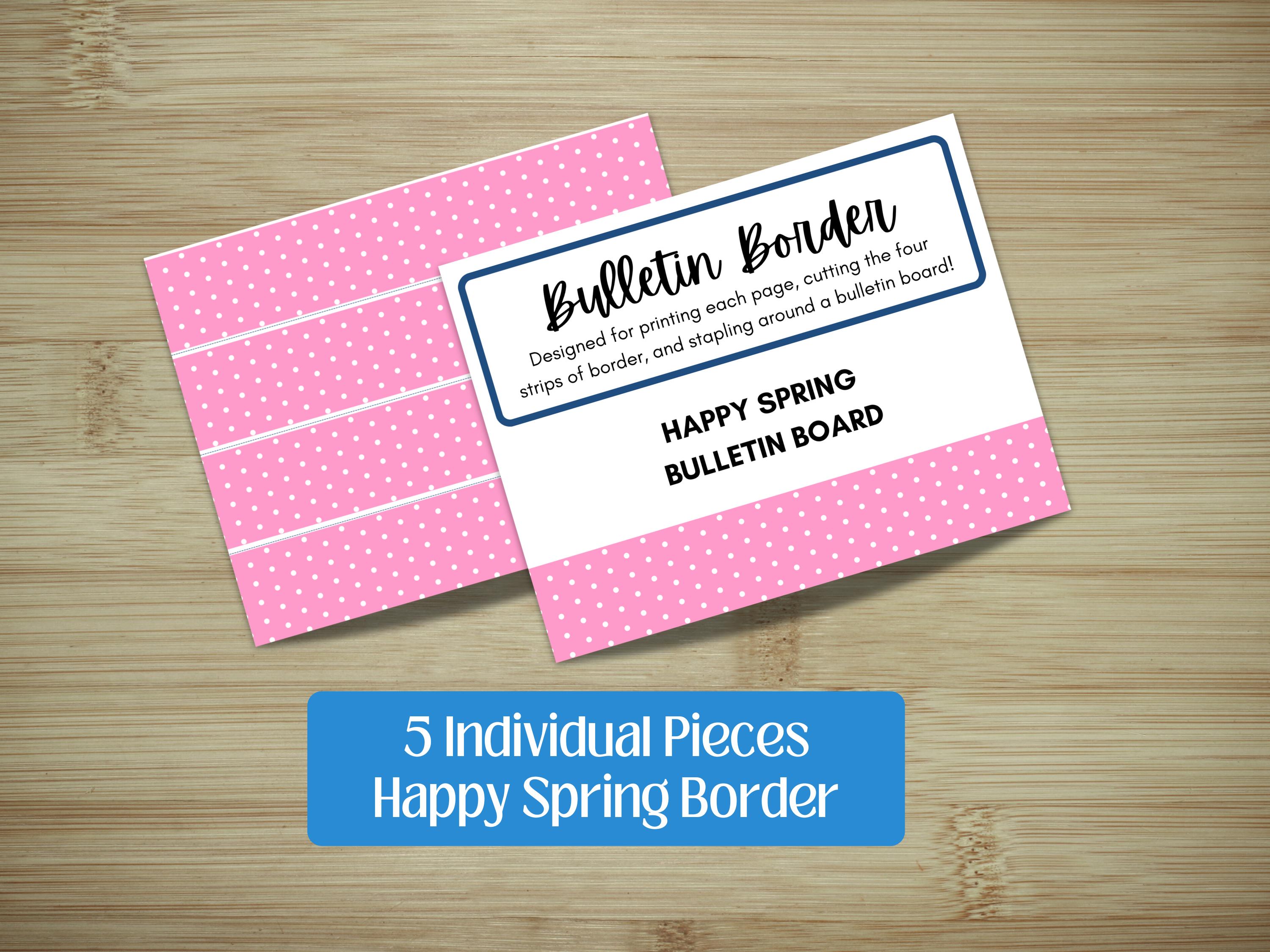 Happy Spring Bulletin Board | Easter Door Display | March April ...