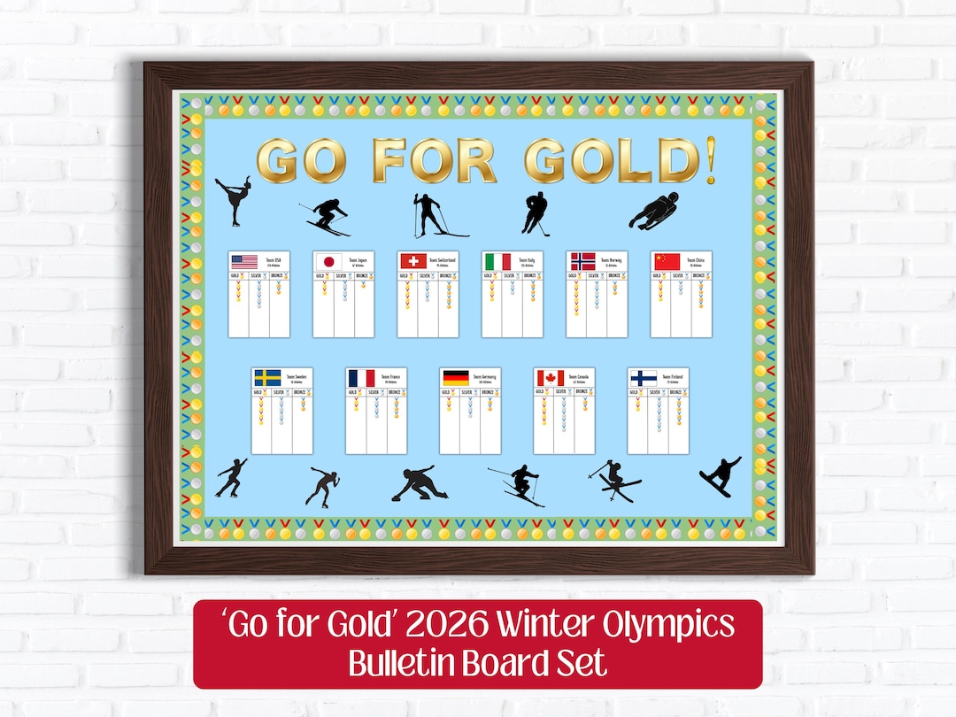 2026 Winter Games Bulletin Board Set | "go for Gold" Classroom Display ...