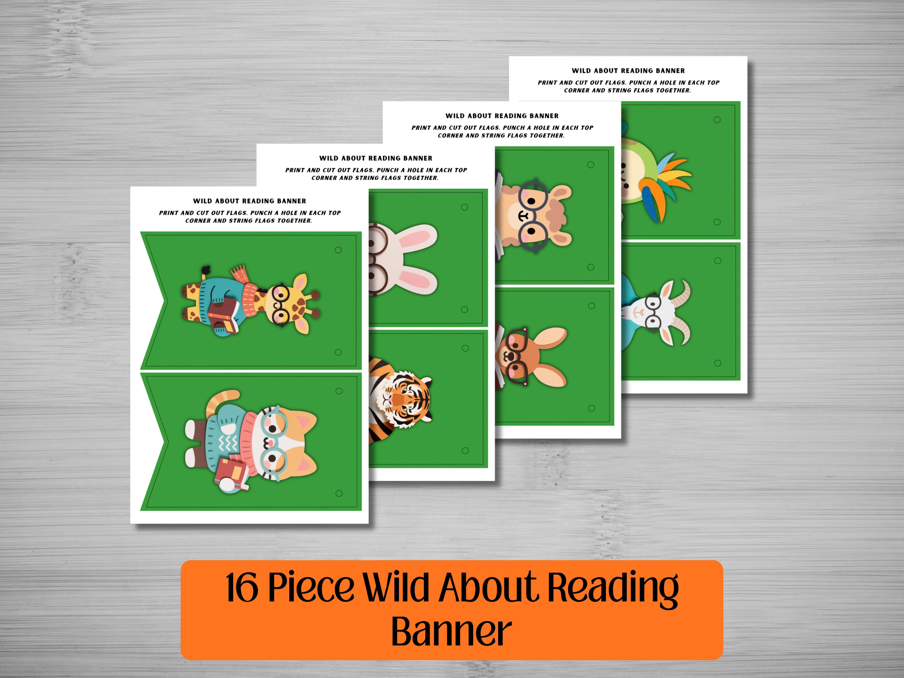 Wild About Reading Bulletin Board Set | Safari Jungle Classroom Decor ...
