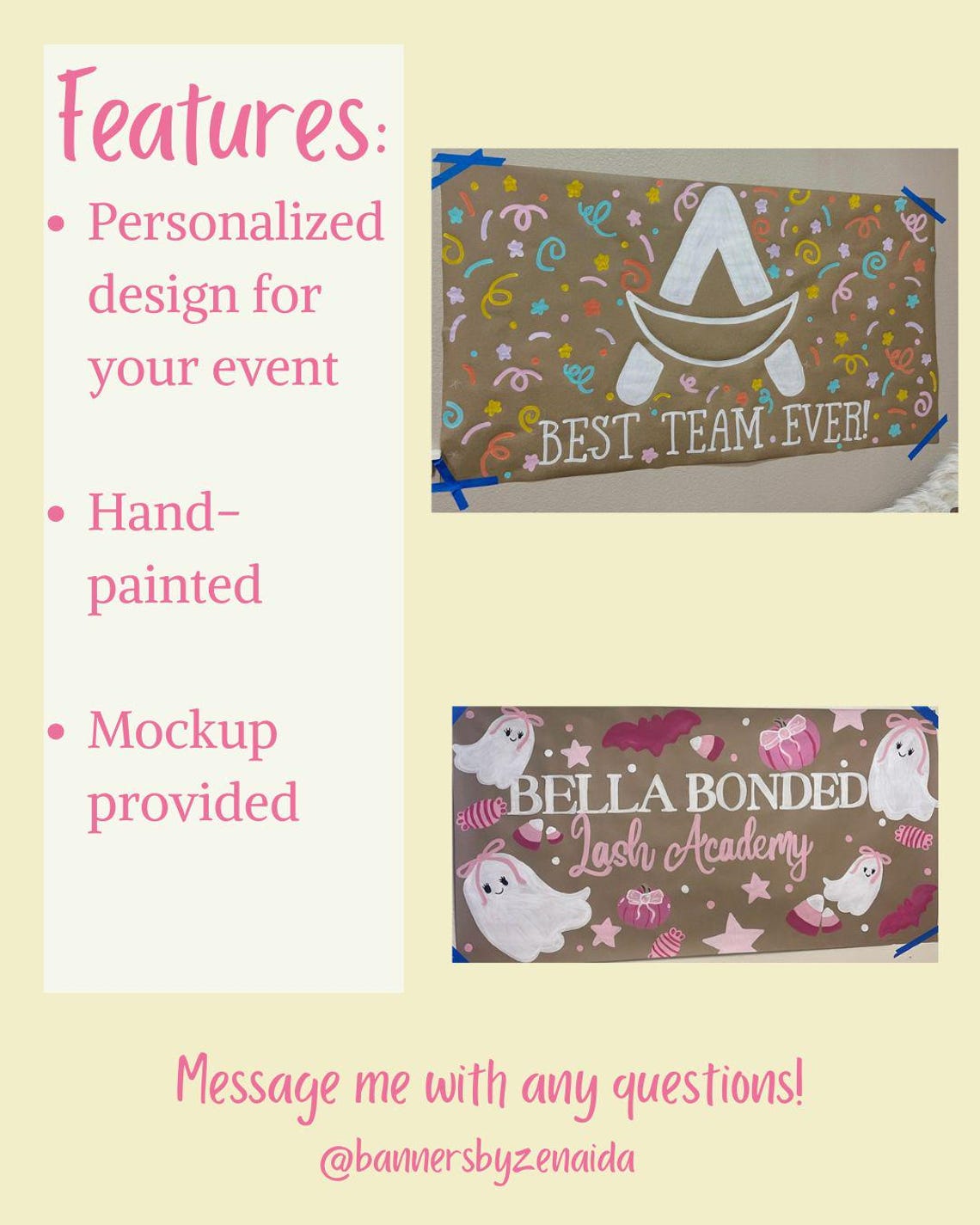 CUSTOM BANNER | Brown Paper Sign, Custom Party Banner - Etsy
