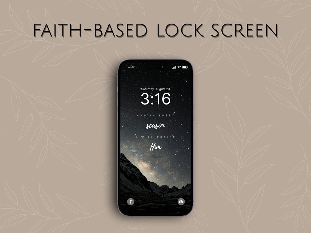 Christian Phone Wallpaper: I Will Praise Him Lock Screen (digital ...