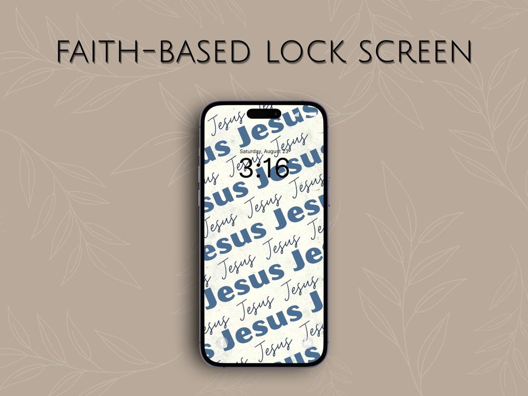 Jesus Pattern Lock Screen | Christian Phone Wallpaper | Faith Digital ...