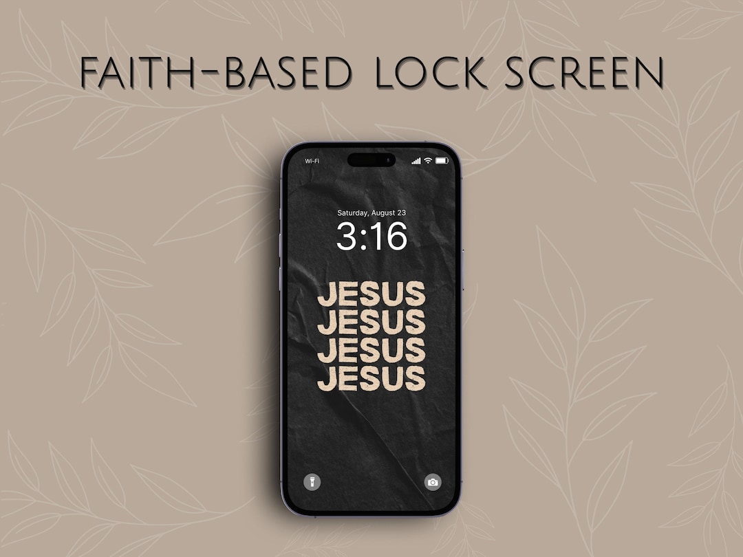 Jesus Lock Screen Wallpaper: Christian Faith Phone Background (digital ...