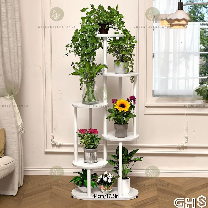 Large Wooden Multi-tier Plant Stand | Indoor Outdoor Flower Pot Holder ...