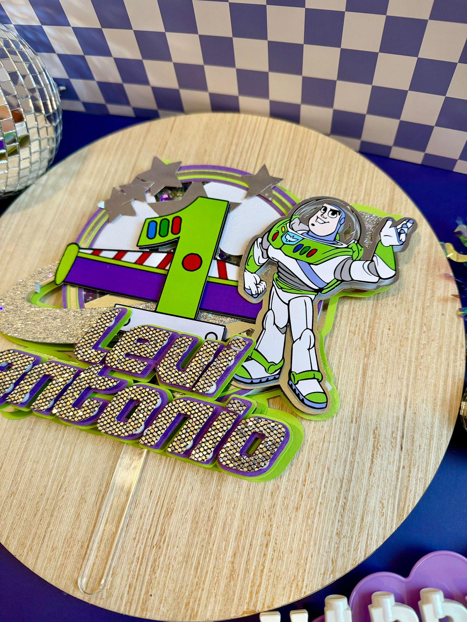 Buzz Lightyear Cake Topper Shaker- Buzz Lightyear Party- Buzz Lightyear ...