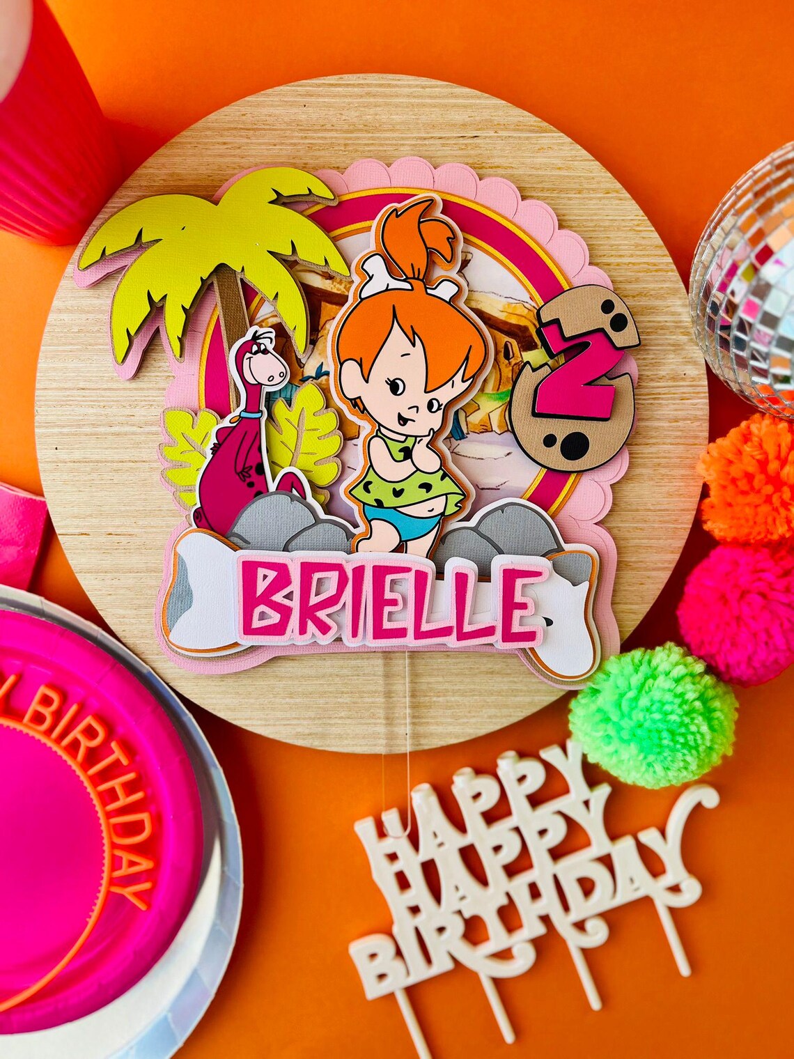 Pebbles Cake Topper- Pebbles Party- Pebbles Birthday - Etsy