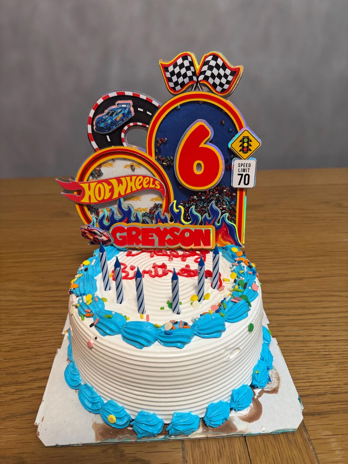 Hot Wheels Personalized Birthday Cake Topper - Etsy New Zealand