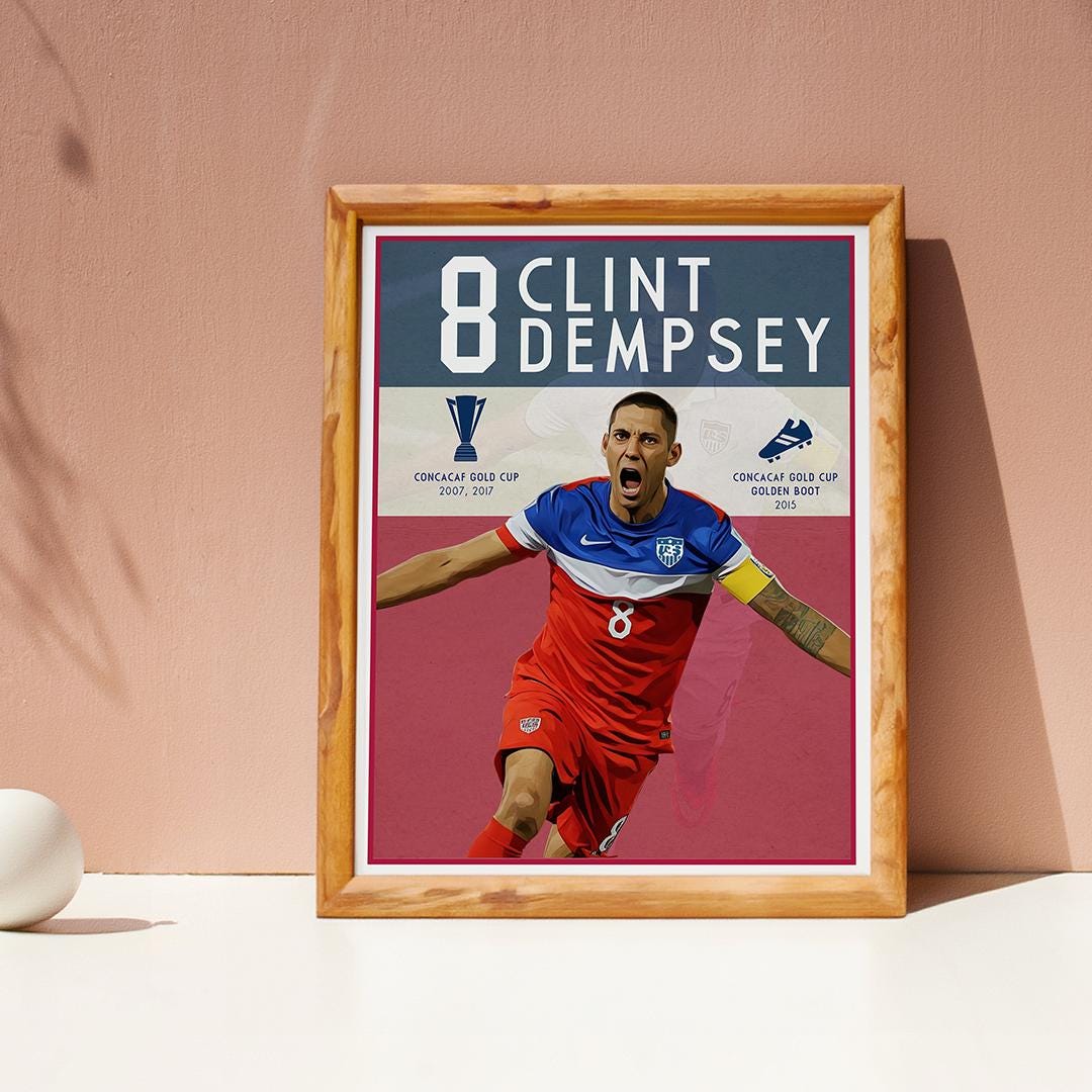 Clint Dempsey USA Digital Football Print - Etsy