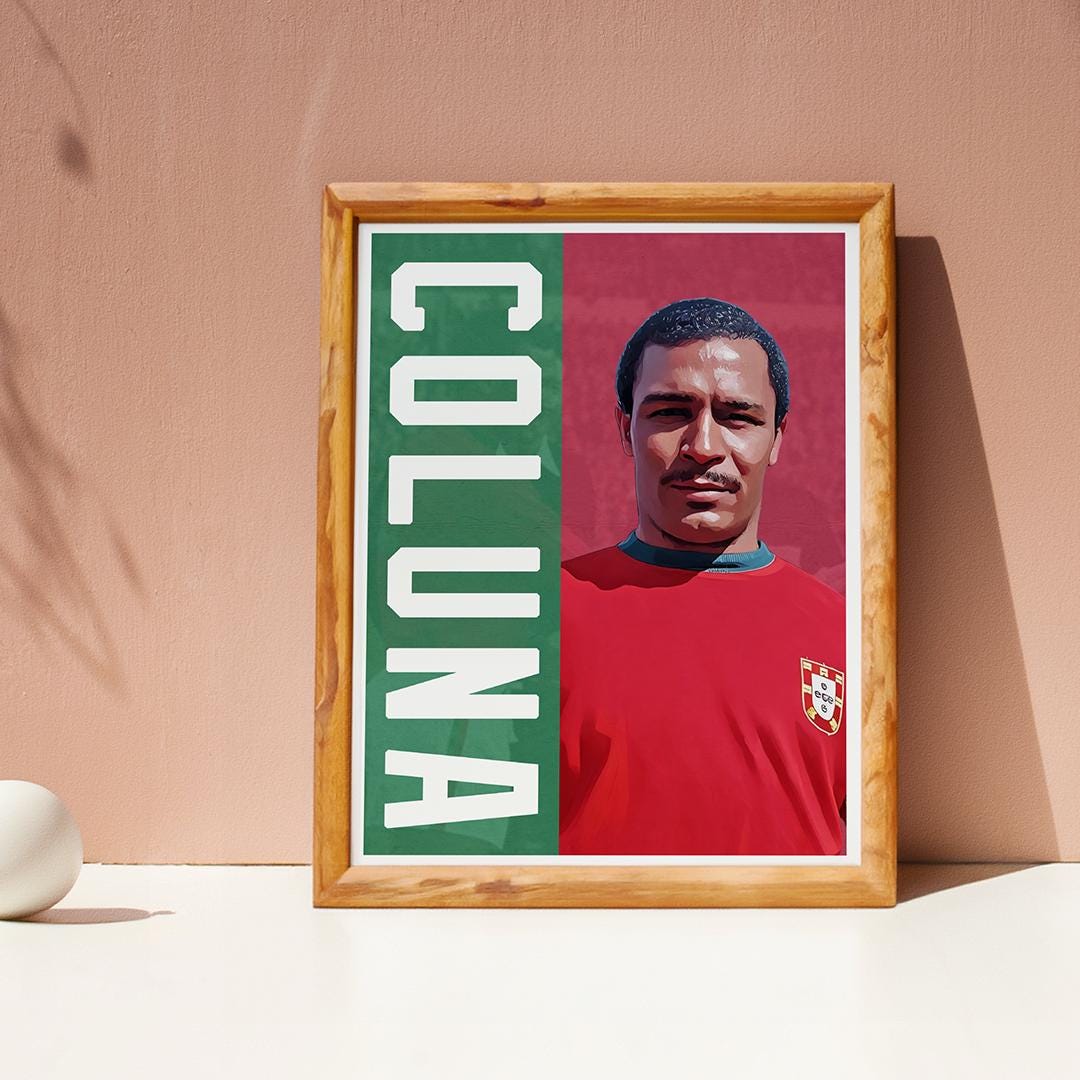 Mário Coluna Portugal Digital Football Print - Etsy