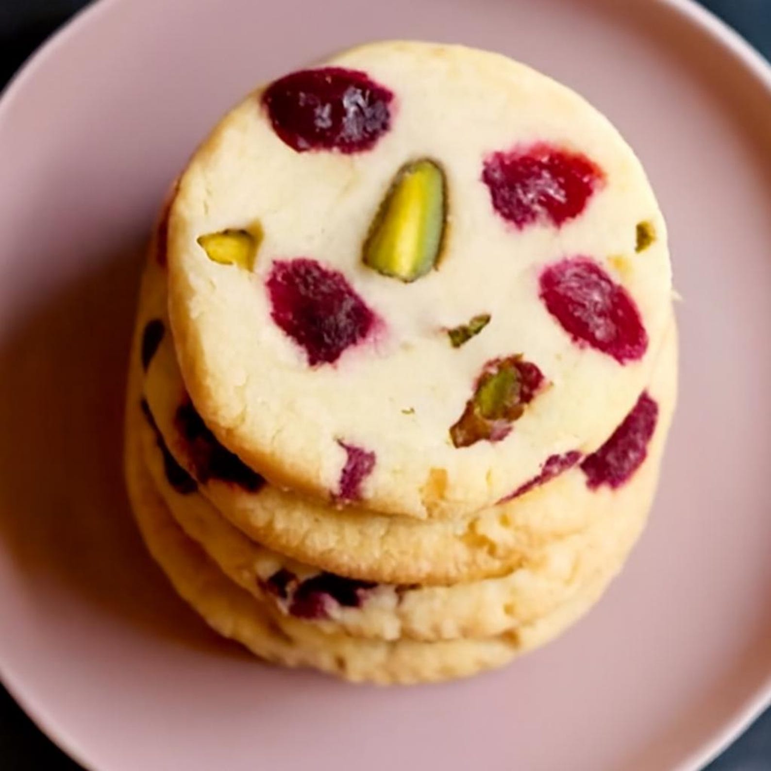 Cranberry Pistachio Shortbread Cookies Recipe Easy Holiday Baking ...