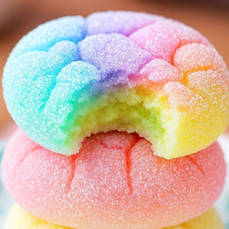 Jello Sugar Cookies Soft, Chewy and Colourful Treats Rainbow Cookies ...