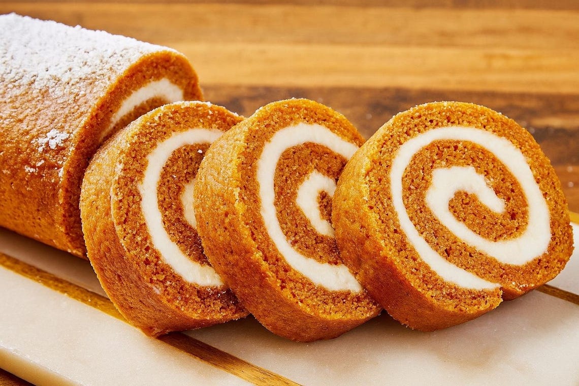Pumpkin Cake Roll Recipe: Easy Dessert Baking Guide (PDF Pattern) - Etsy